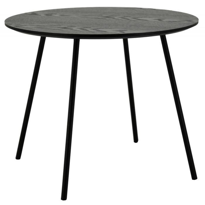 Table Ronde Bois Noir + Metal :: Kado's Meubellux Denderleeuw