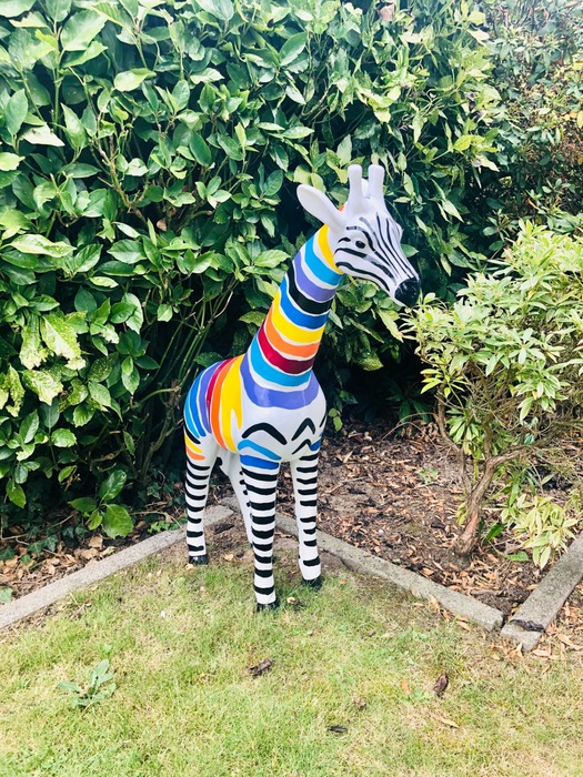 Giraffe Picasso wit 110 cm hoog