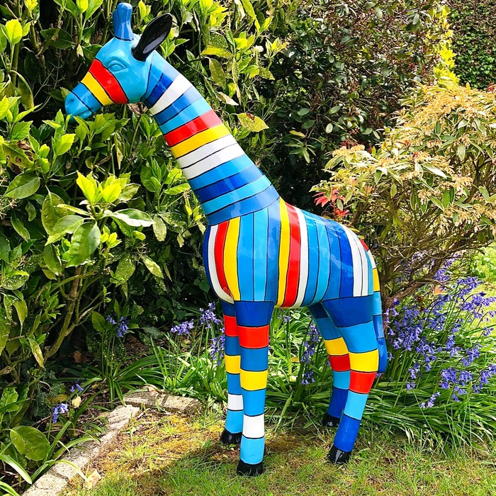 Giraffe Multicolor Blauw 120 cm hoog
